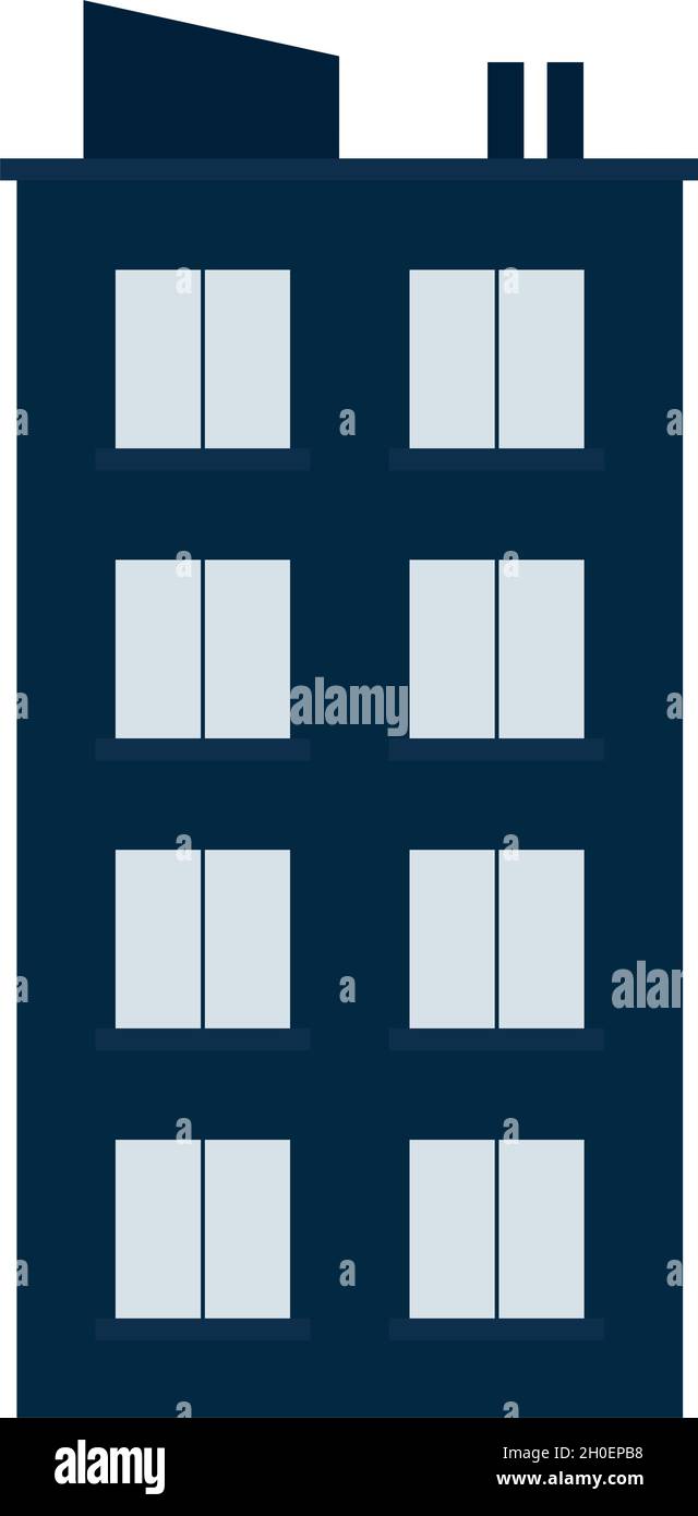 apartment building on white background Stock Vector Image & Art - Alamy