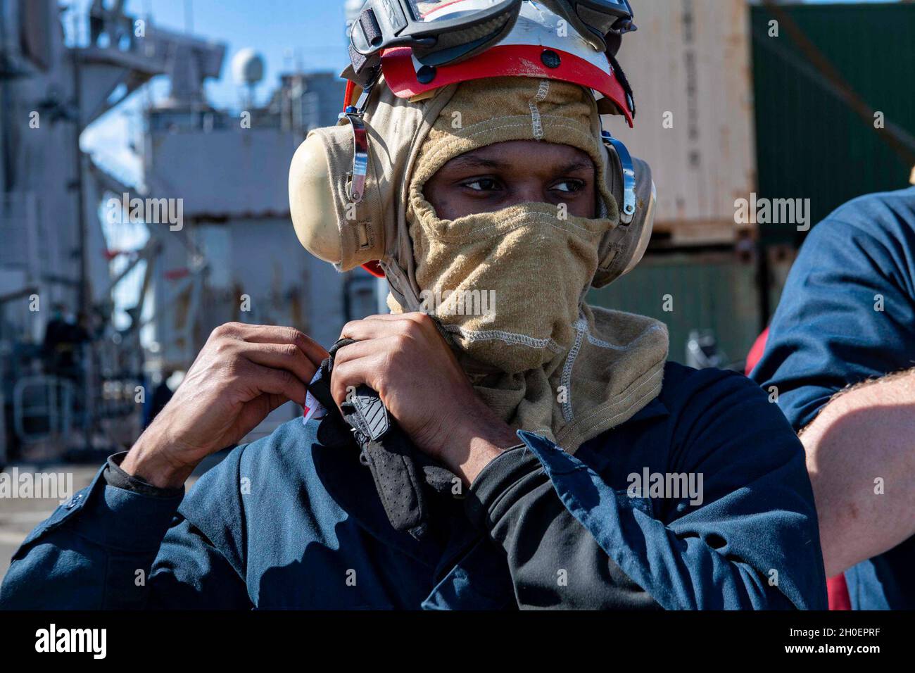 210216-N-NQ285-1036 ATLANTIC OCEAN (Feb. 16, 2021) Boatswain's Mate 3rd ...