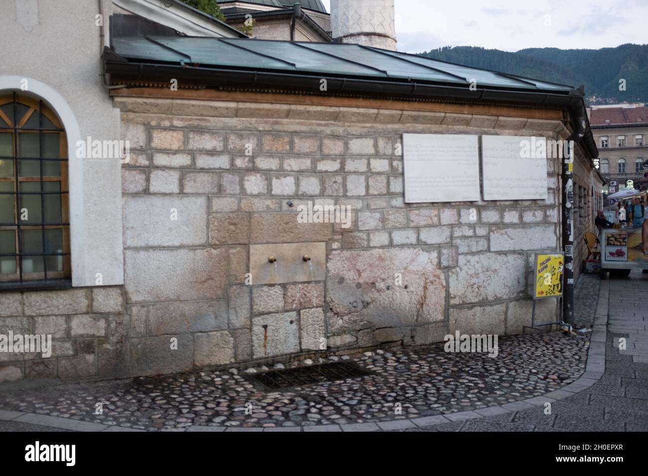Old stone building wall in Sarajevo. Bosnia and Herzegovina Stock Photo ...