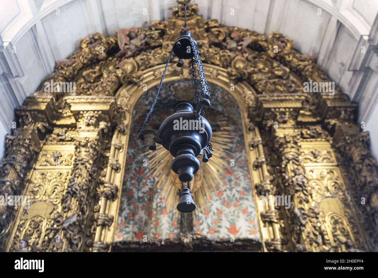 Lamp hanging from the ceiling in the church Stock Photo - Alamy