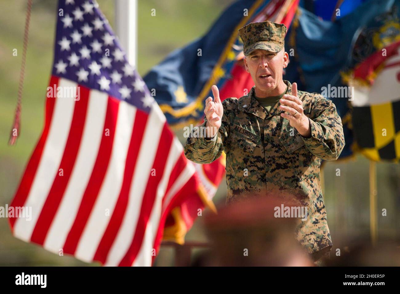 U.S. Marine Corps Lt. Col. Steven C. Allshouse, the commanding officer ...