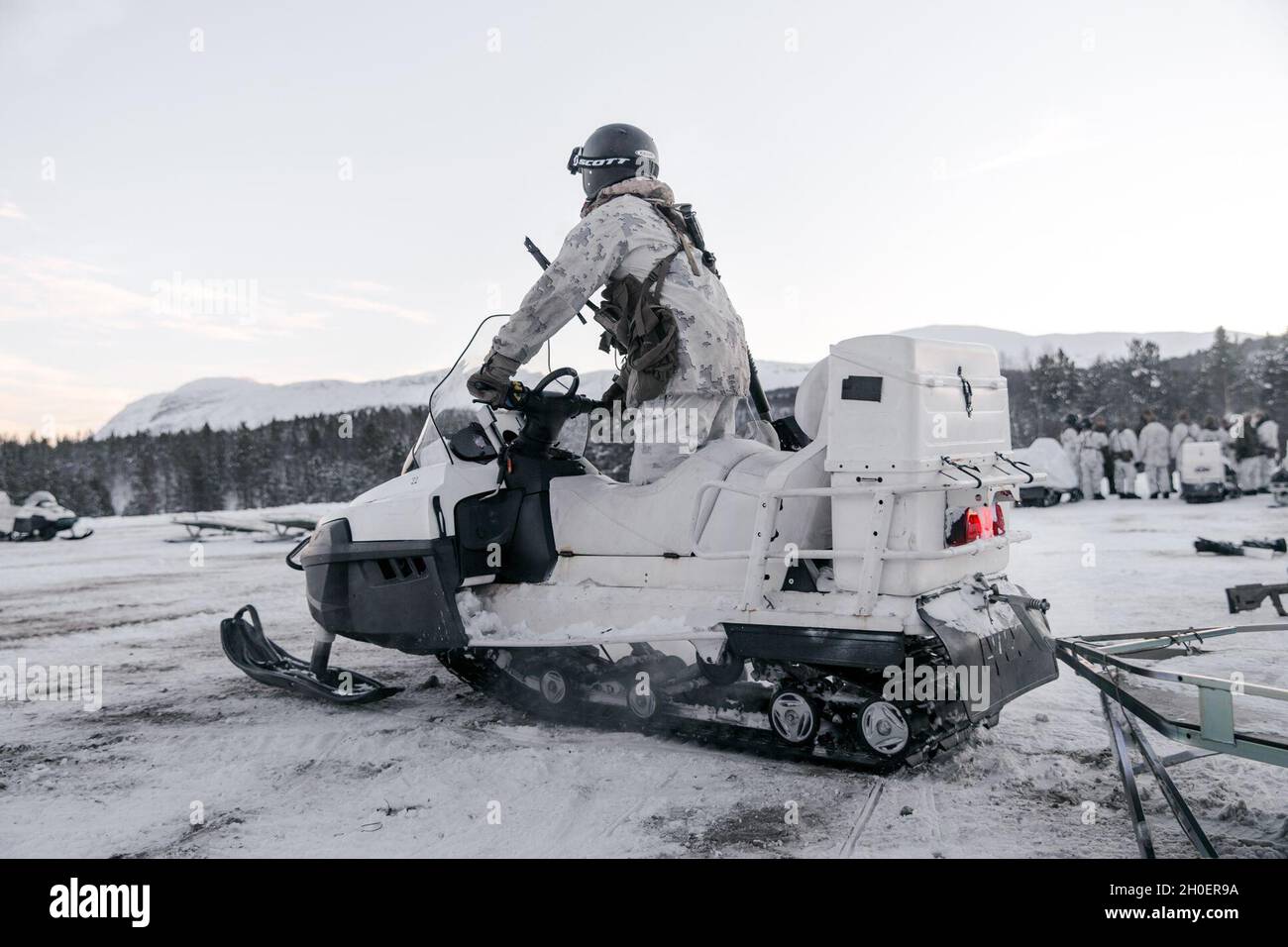 A U.S. Marine with Marine Rotational Force Europe 21.1 (MRF-E), Marine ...
