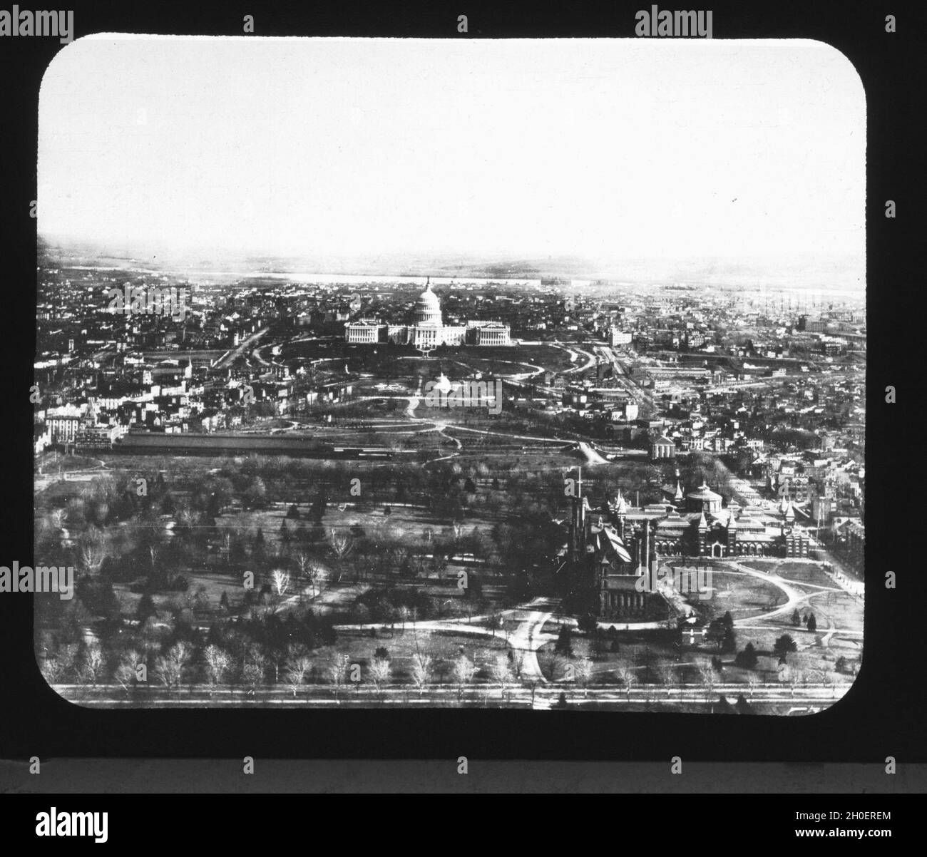 Lantern Slide 26: The Mall and the Capitol in 1890, showing the ...