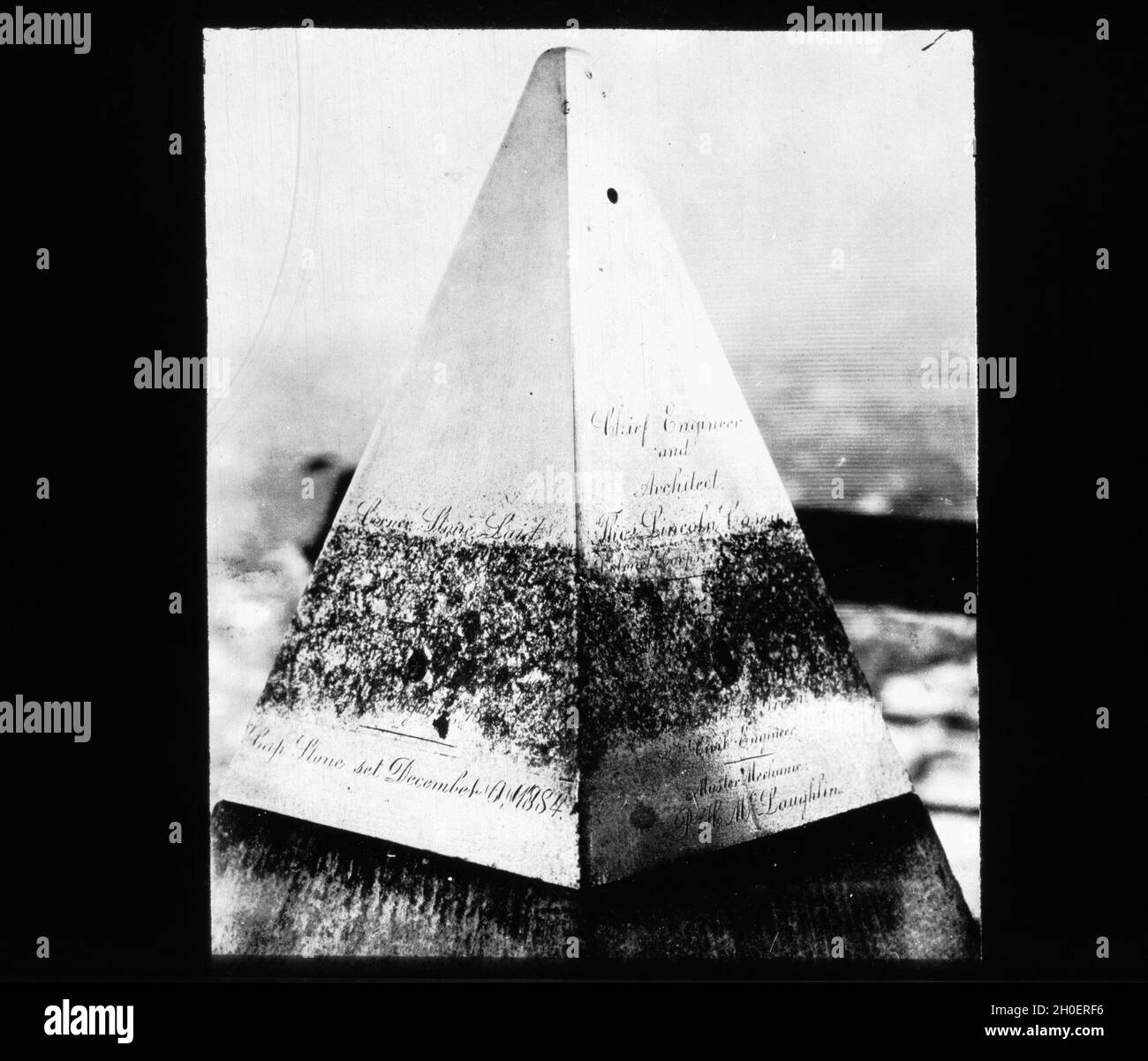 Lantern Slide 19: Capstone and aluminum tip of the Washington Monument ...