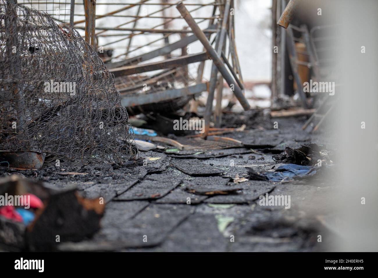 Aftermath of indirect fire attack at Erbil Air Base in the Kurdistan ...