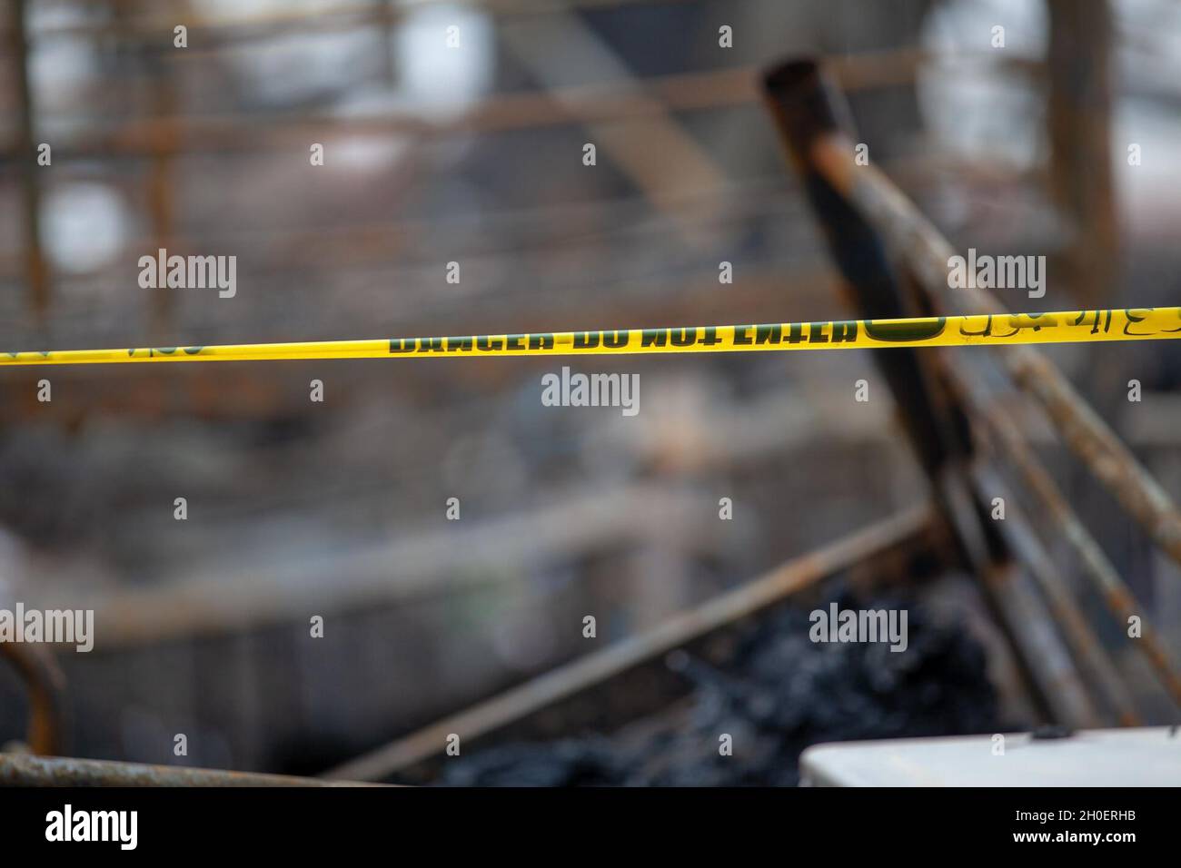 Aftermath of indirect fire attack at Erbil Air Base in the Kurdistan ...