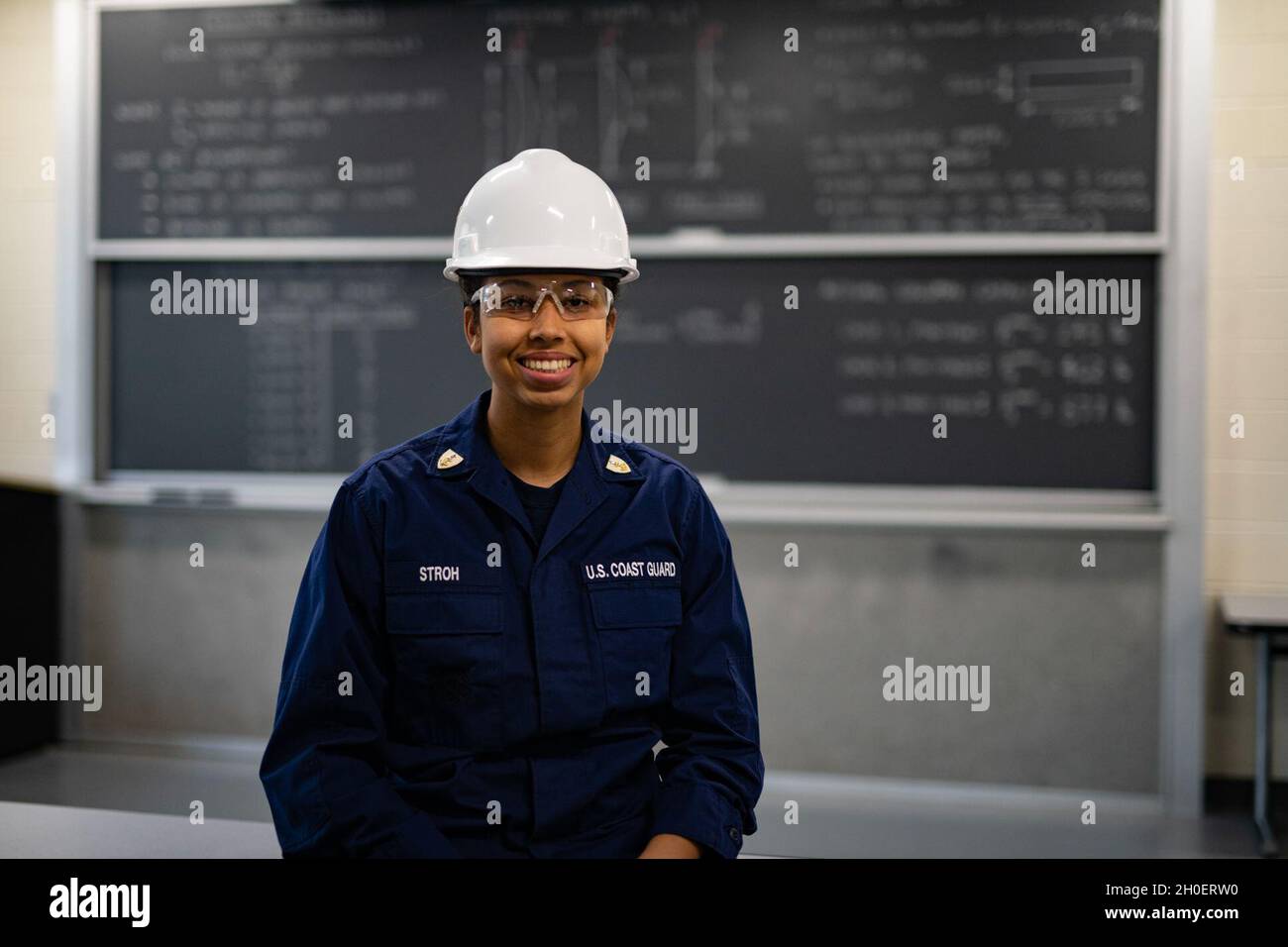 Second Class Cadet Kat Stroh, a civil engineering major at the Coast ...