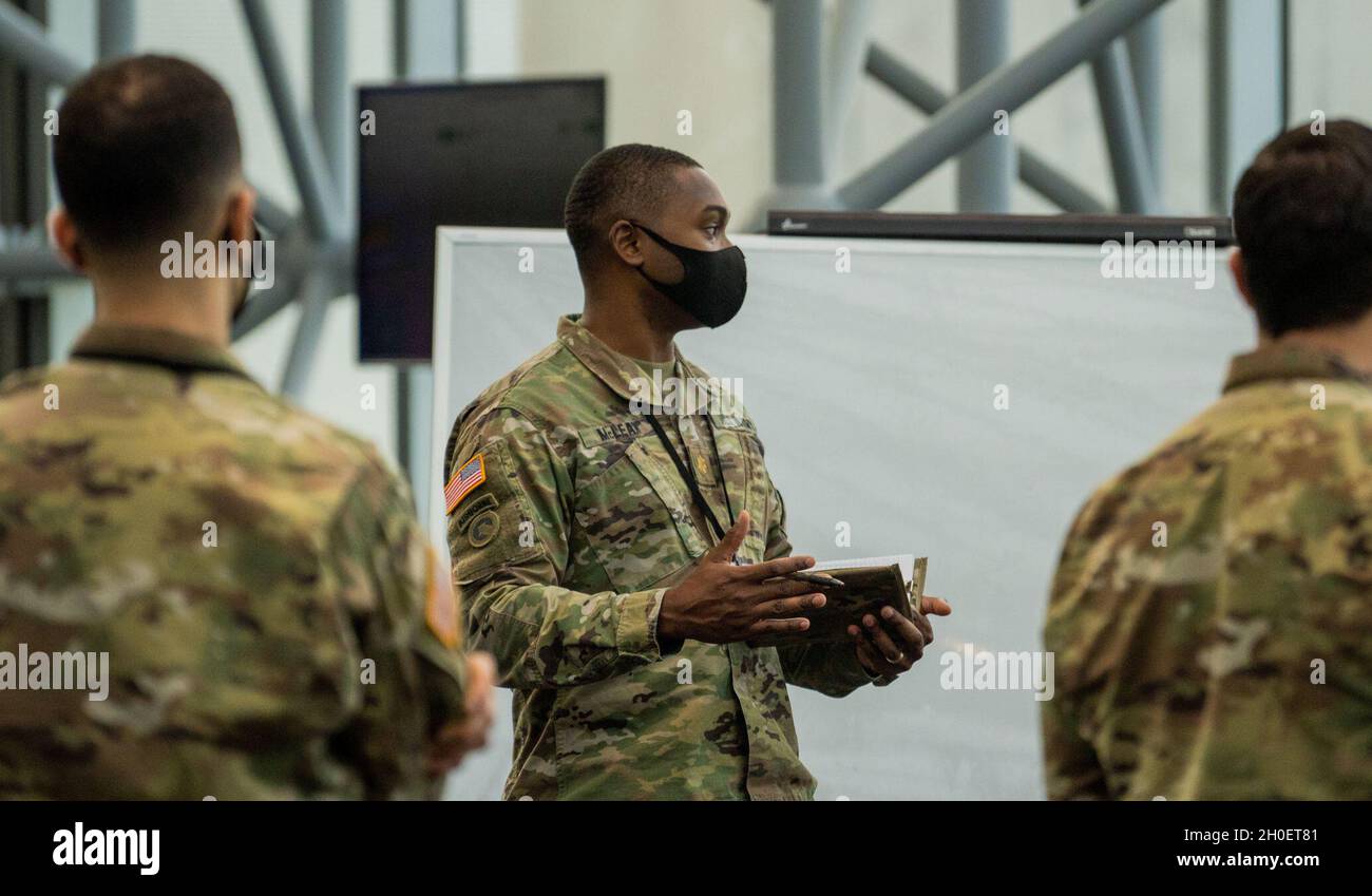 U.S. Army Officers assigned to the 369th Sustainment Brigade, 53rd ...