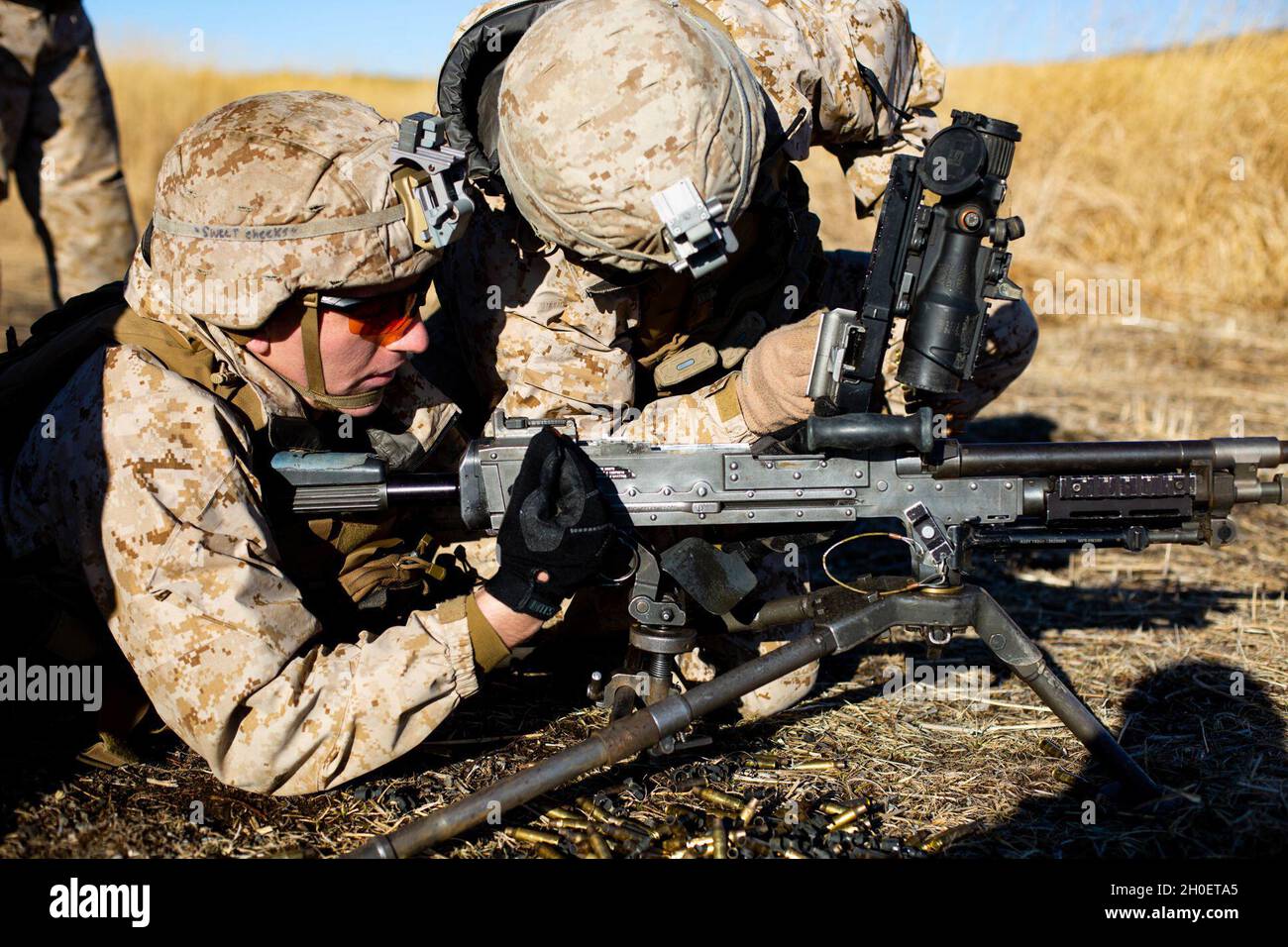 U.S. Marine Corps Lance Cpl. Robert Sweetman and Cpl. Andrew Schumann ...