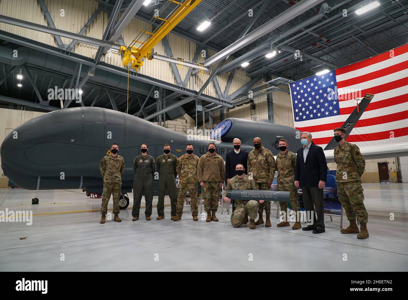 Chief of Staff of the Air Force Gen. Charles Q. Brown Jr., fourth from ...