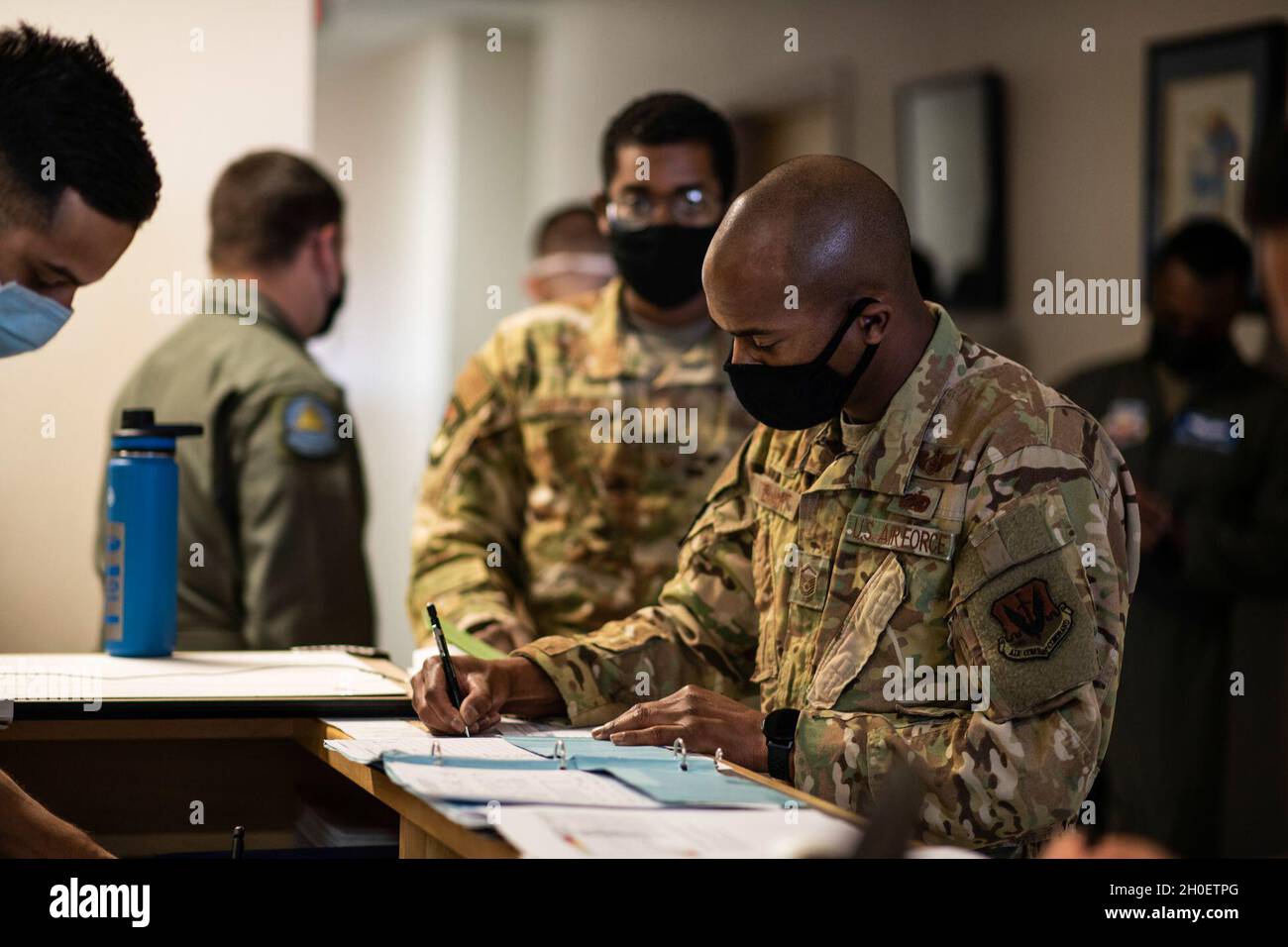 U.S. Air Force Master Sgt. Van Stewart, 41st Electronic Combat Squadron ...