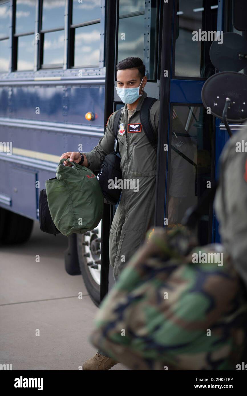 U.S, Air Force Capt. Nate Blanc, 41st Electronic Combat Squadron pilot ...
