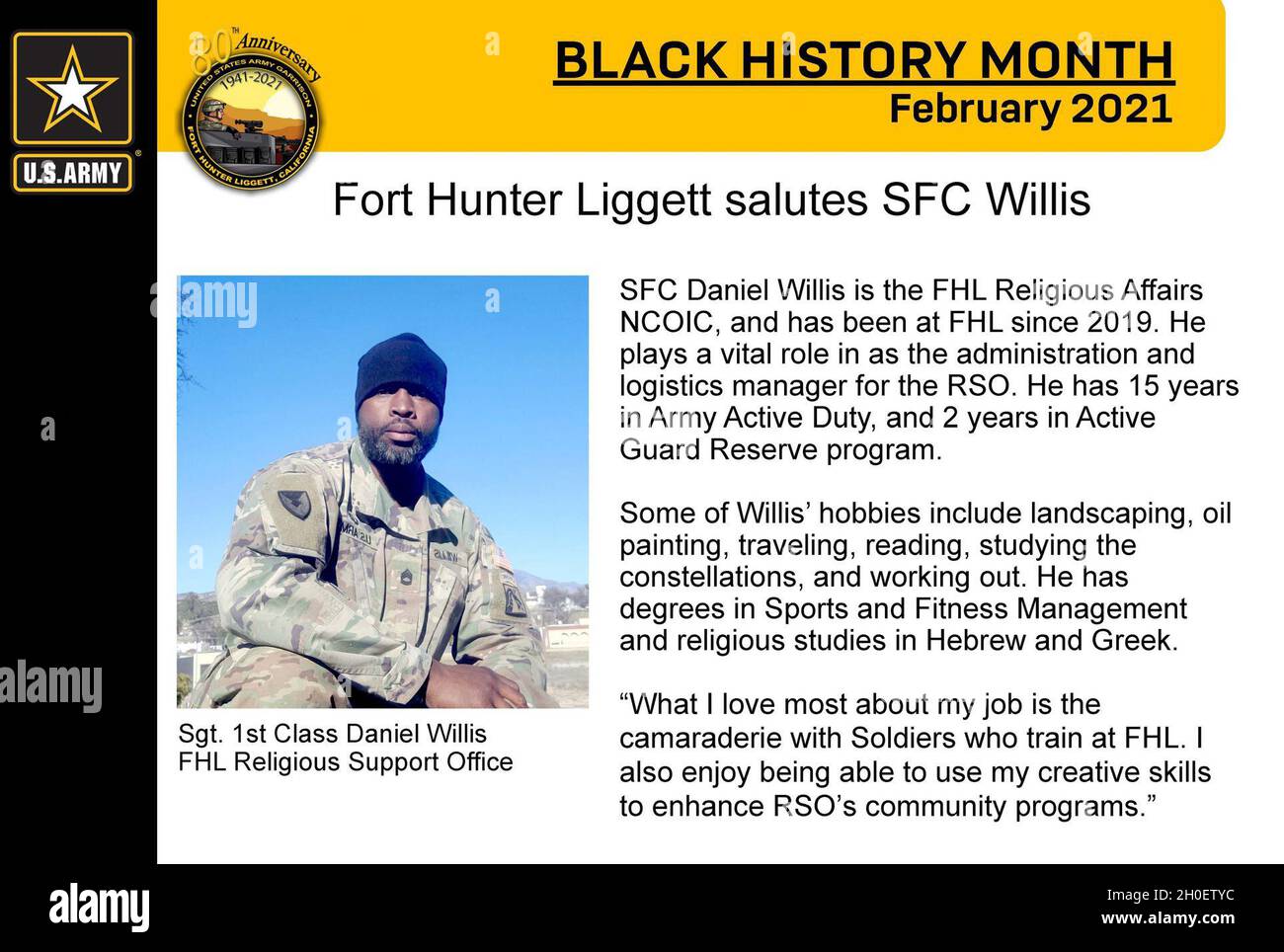 Sgt. 1st Class Daniel Willis Stock Photo - Alamy