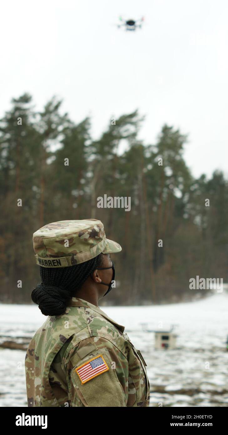 U.S. Army Sgt. Jasmine Warren, assigned to the 4th Squadron, 2d Cavalry ...