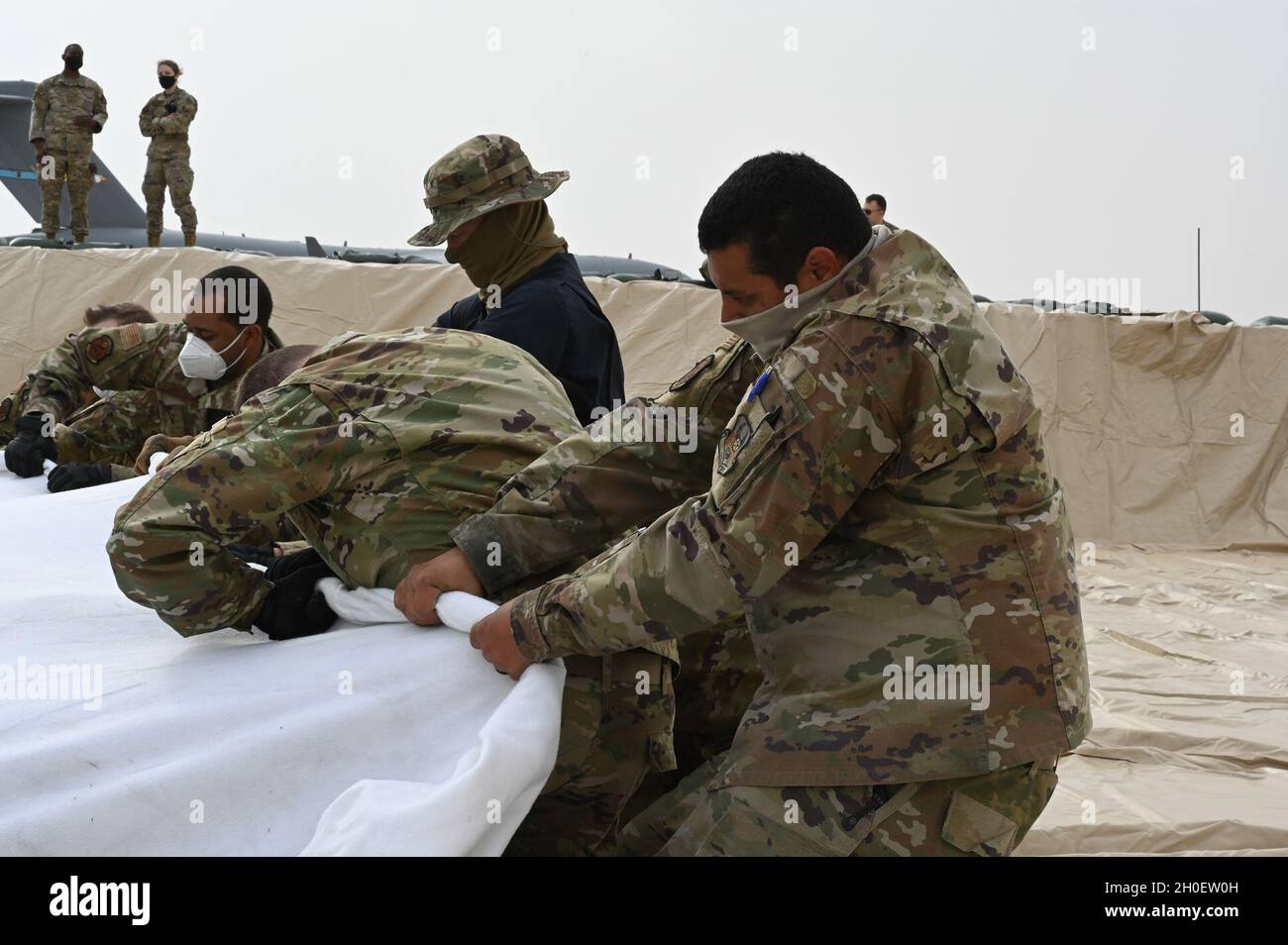 A U.S. Air Force Airman assigned to the 386th Air Expeditionary Wing ...