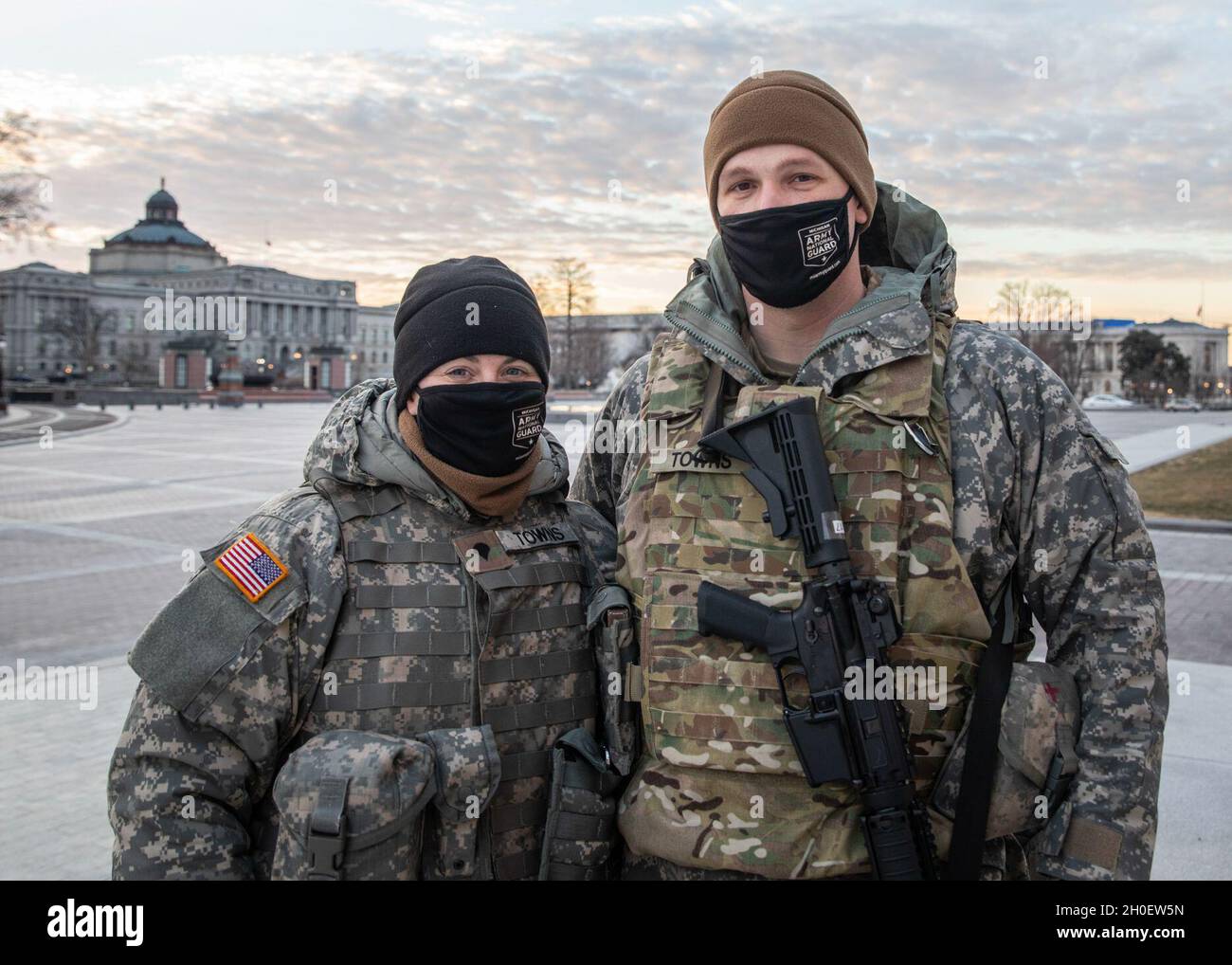 U.S. Army Spc. Erin Towns and Staff Sgt. Joshua Towns, 1432nd Engineer ...