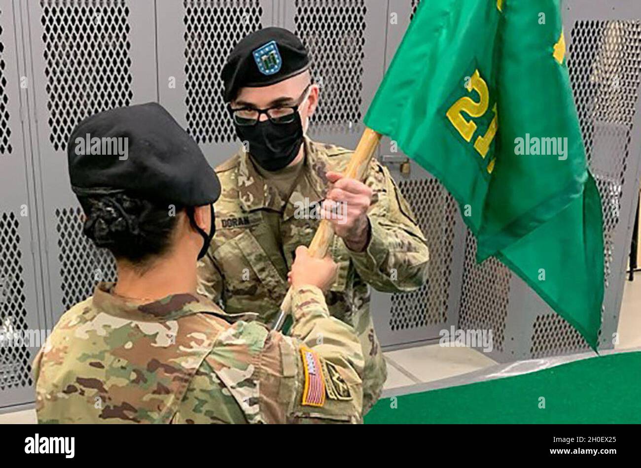 Capt. John J. Doran II receives the 217th Military Police Detachment ...
