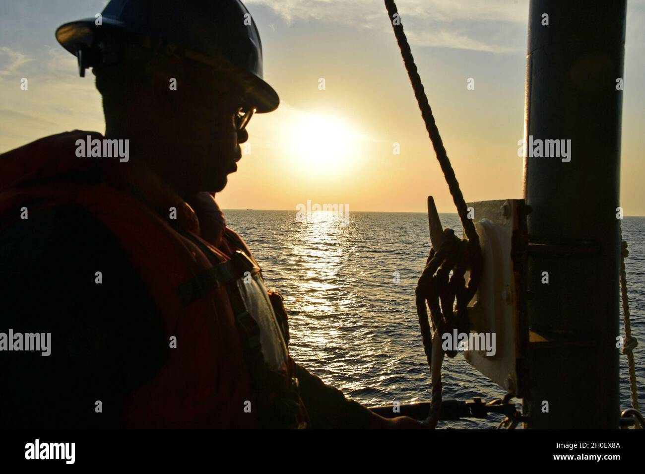 210218-N-IE405-1175 GULF OF OMAN (Feb. 18, 2021) Boatswain’s Mate ...