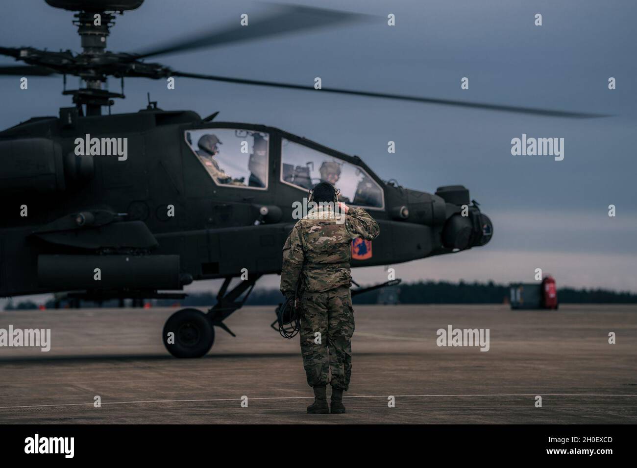 Pvt. 1st Class King, an AH-64 crew chief assigned to the 12th Combat ...