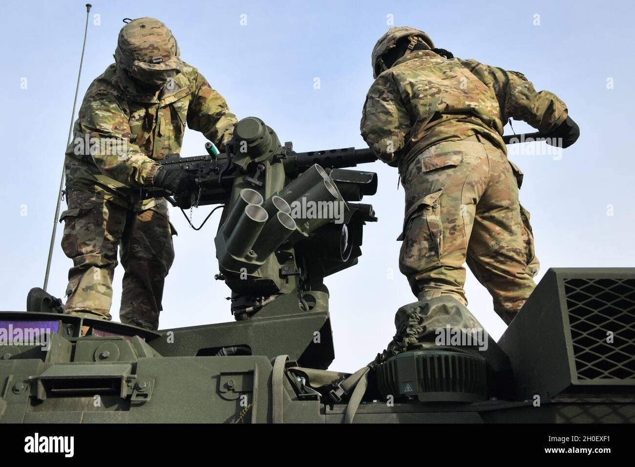 U.S. Soldiers, assigned to the Regimental Engineer Squadron, 2d Cavalry ...
