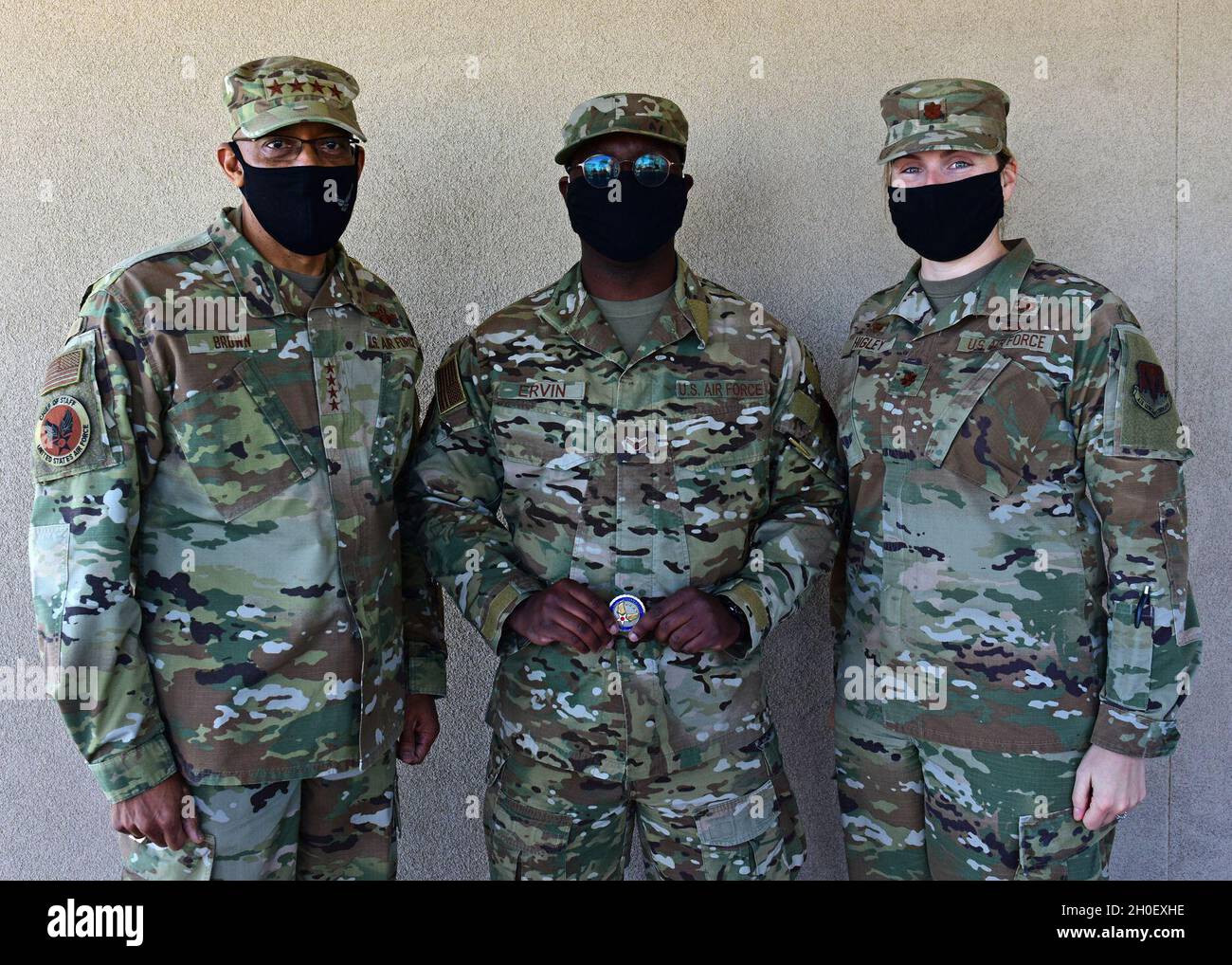 From left to right: Air Force Chief of Staff Gen. Charles Q. Brown, Jr ...