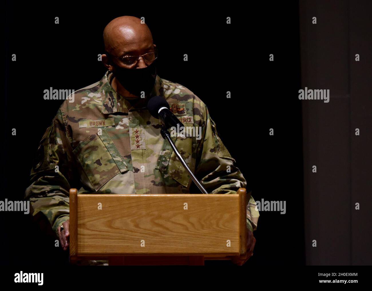 Air Force Chief of Staff Gen. Charles Q. Brown, Jr., speaks during the ...