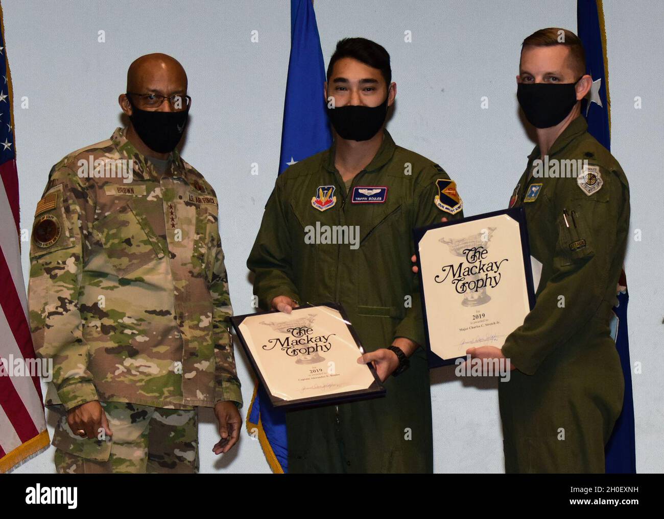 From left to right: Air Force Chief of Staff Gen. Charles Q. Brown, Jr ...