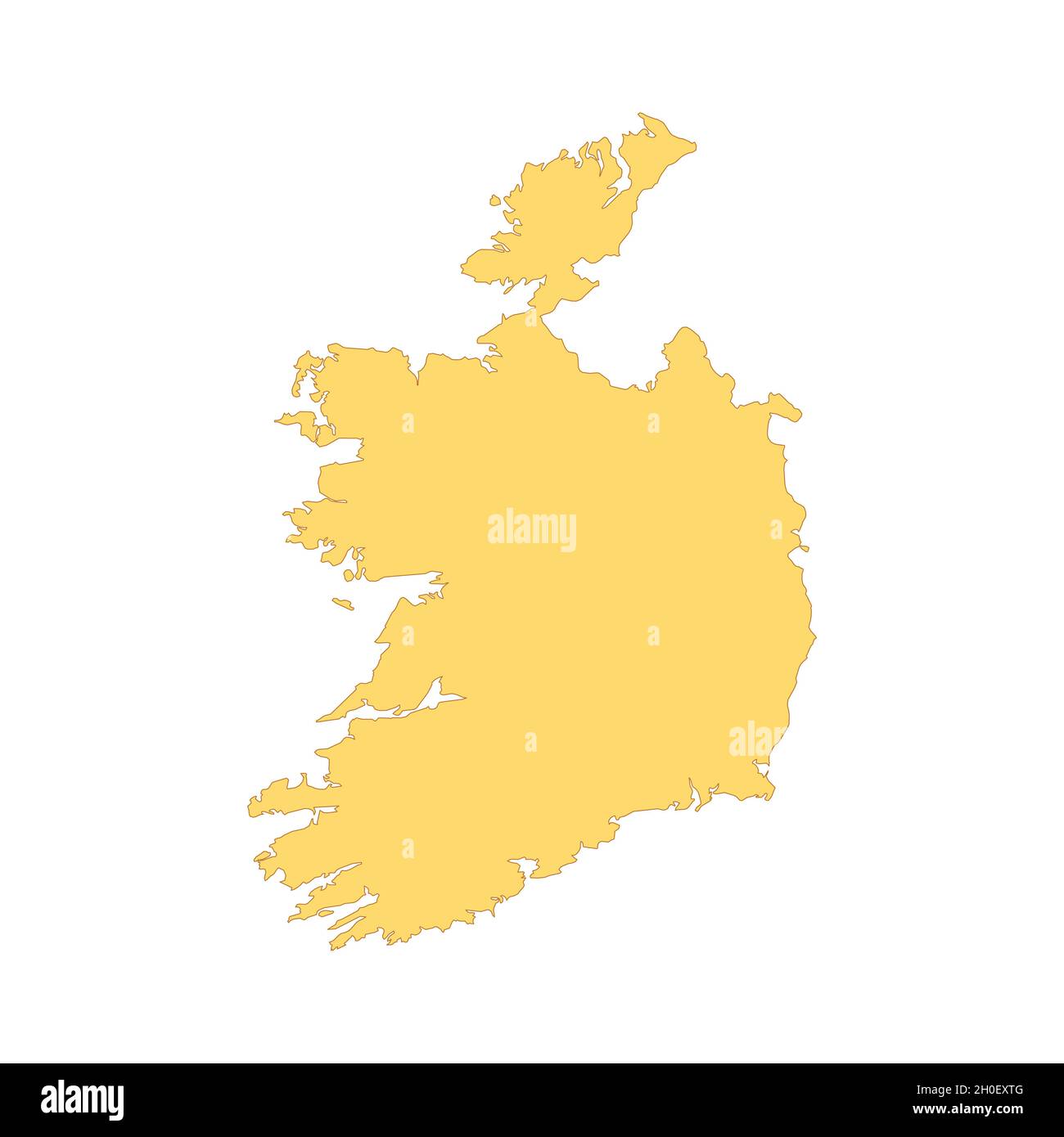 Ireland map color line element. Border of the country. UI UX GUI design ...