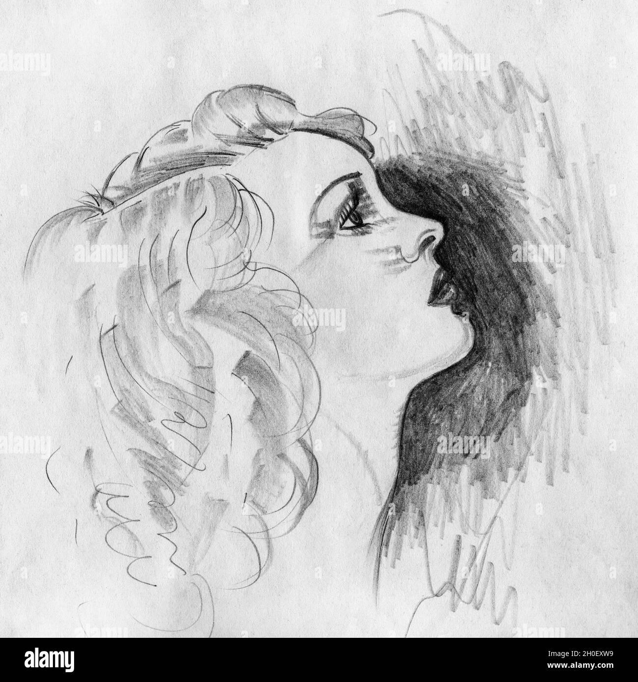 Art portrayal of sophisticated woman looking like a Hollywood movie ...