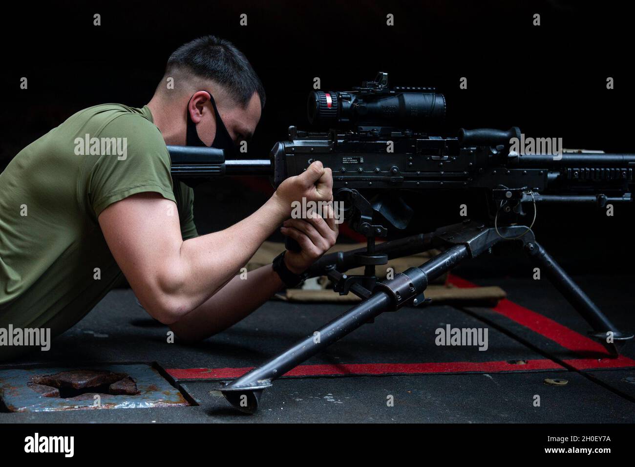 U.S. Marine Corps Lance Cpl. Eric Patton, a mortar Marine with ...