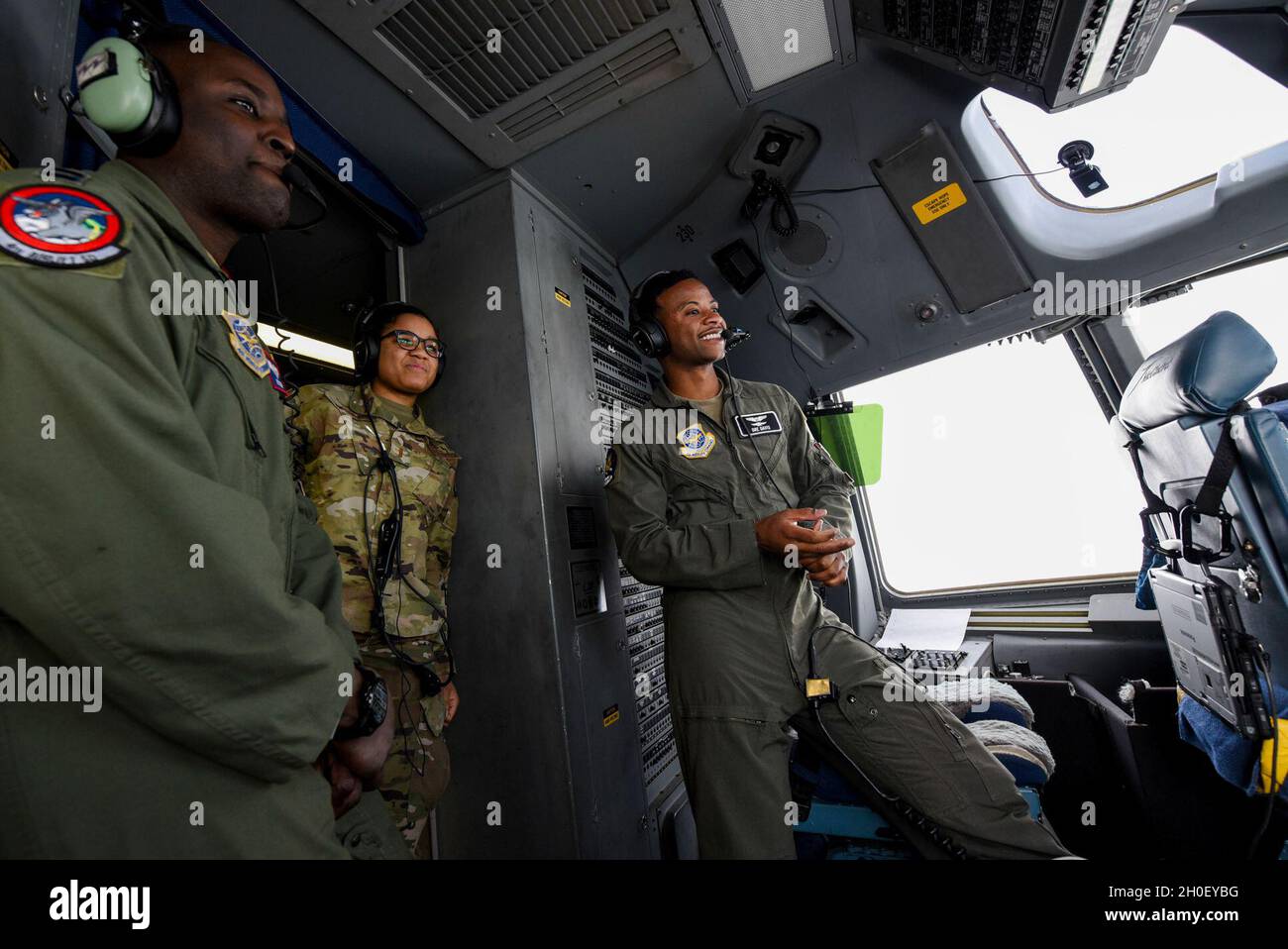 Capt. Wesley Cobb, 4th Airlift Squadron pilot, 2nd Lt. Dyami Bryant ...