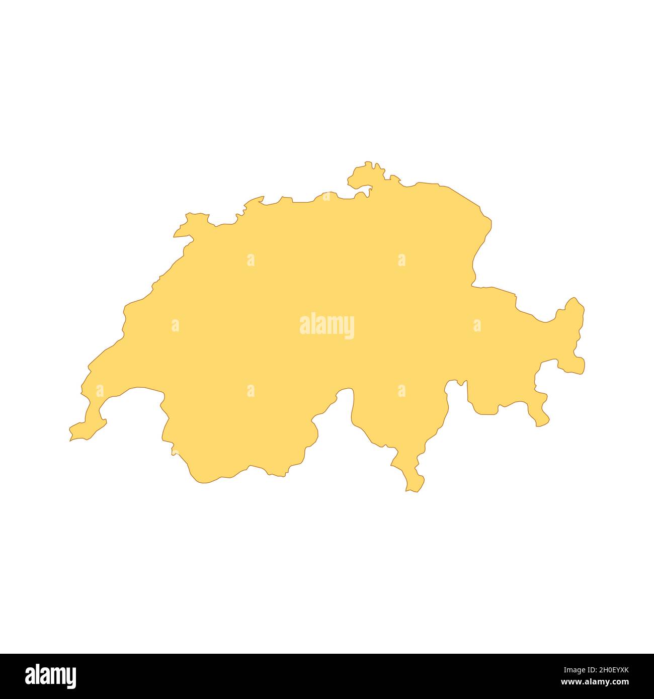 Switzerland map color line element. Border of the country. UI UX GUI ...