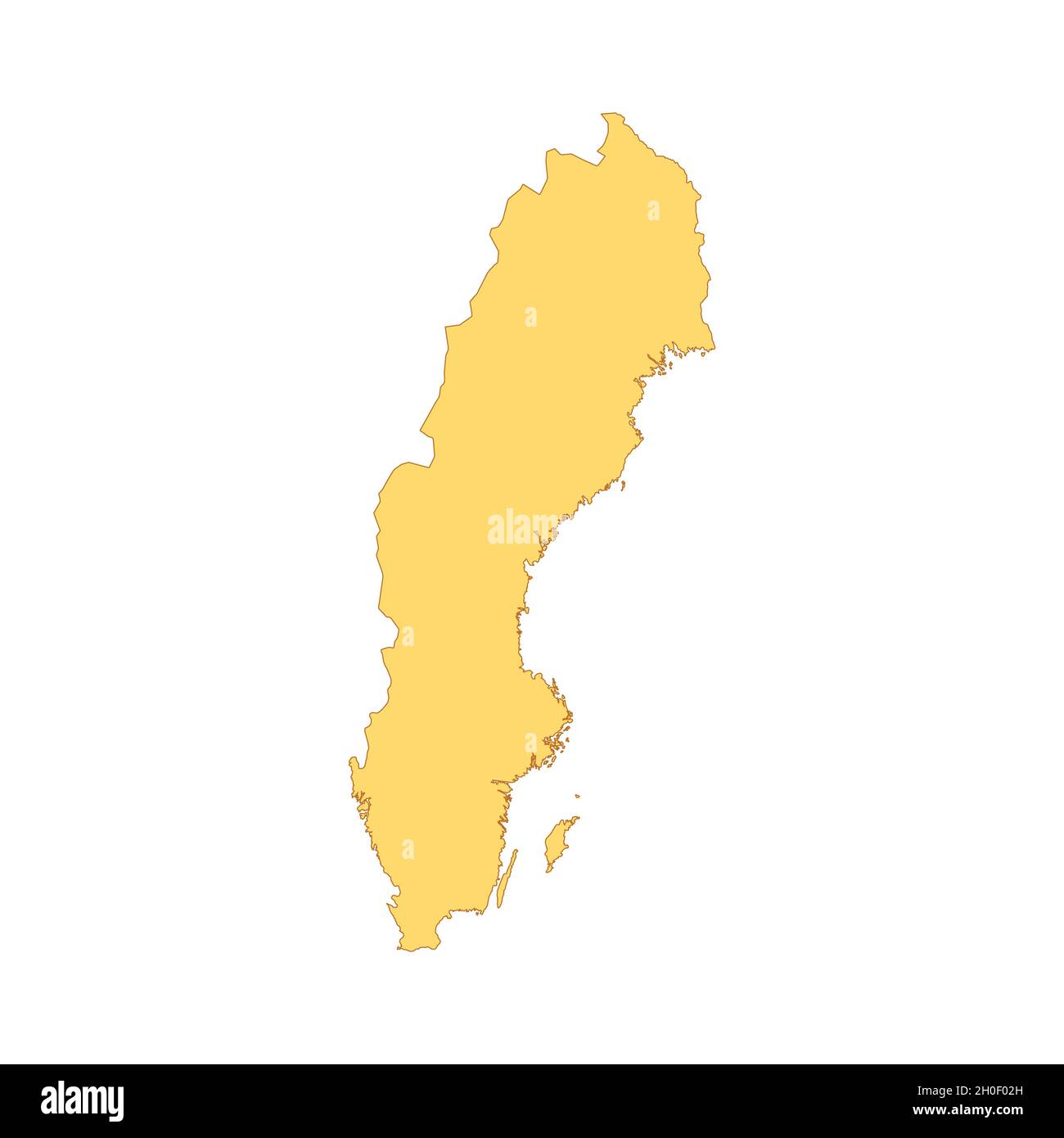 Sweden map color line element. Border of the country. UI UX GUI design ...