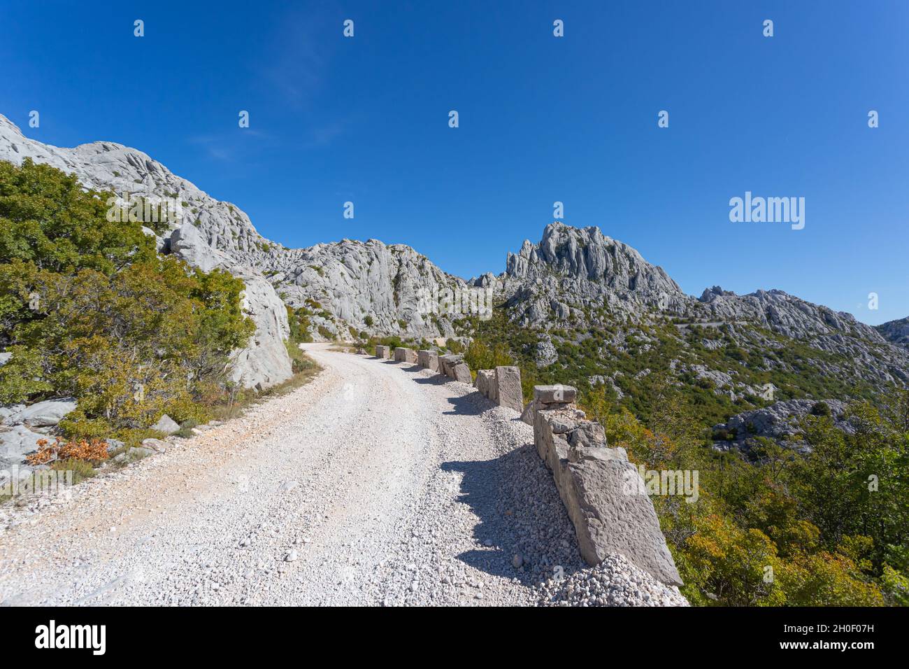 Limestone rock formation Tulove Grede in Velebit National Park in ...
