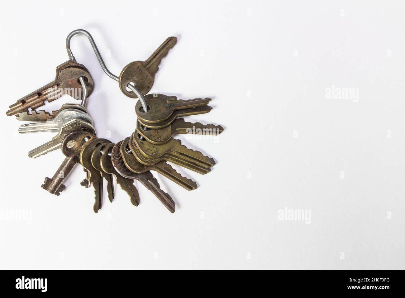 Old rusty keys on a key ring Stock Photo - Alamy