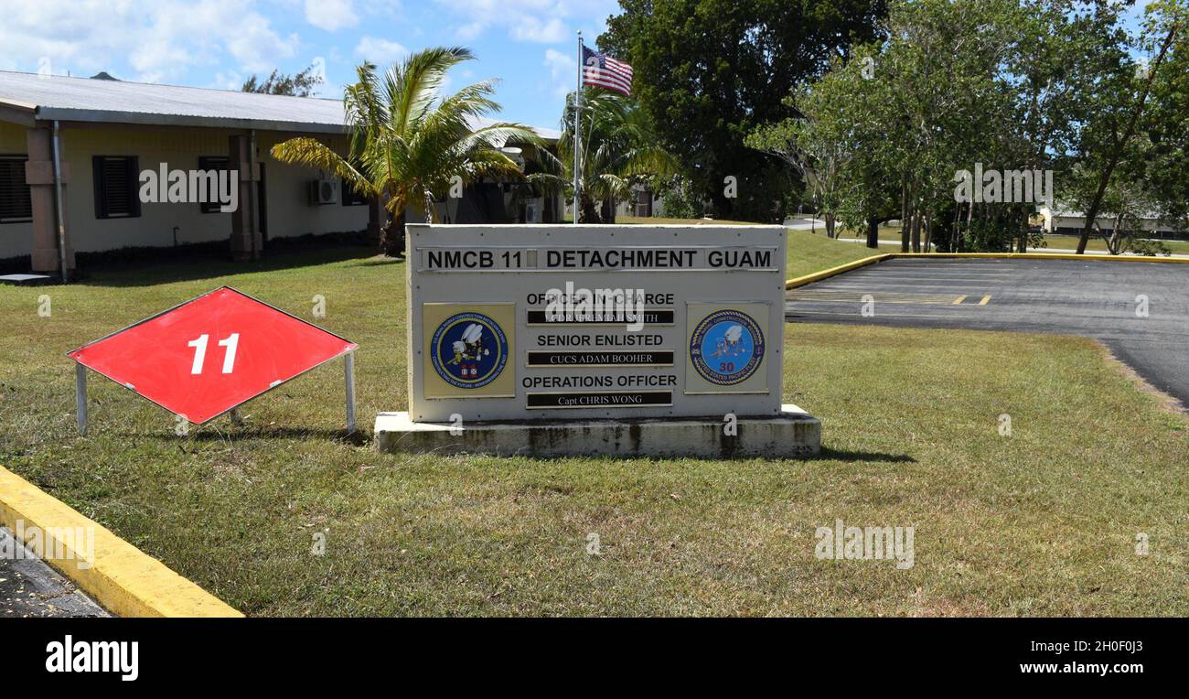 210218-N-SK929-1055 SANTA RITA, Guam (Feb. 18, 2021) The command board ...