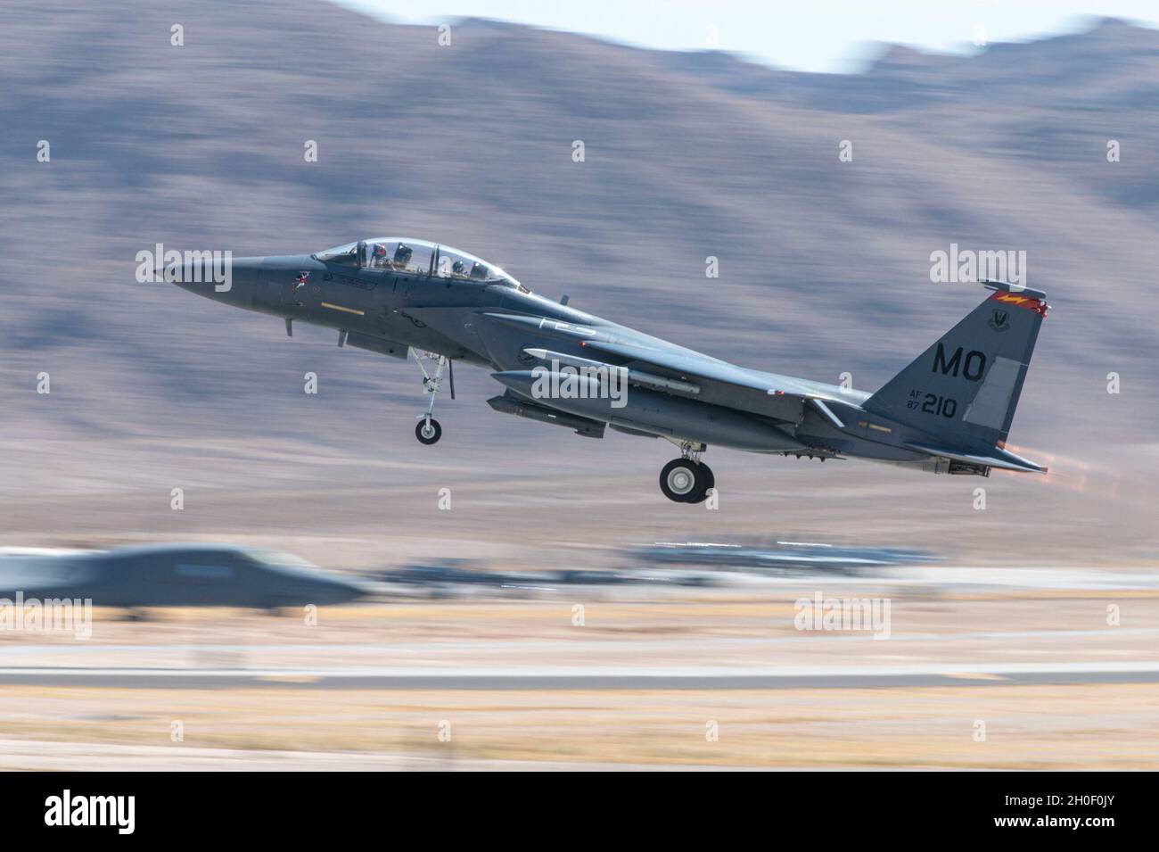 An F-15E Strike Eagle, assigned to the 366th Fighter Wing, Mountain ...