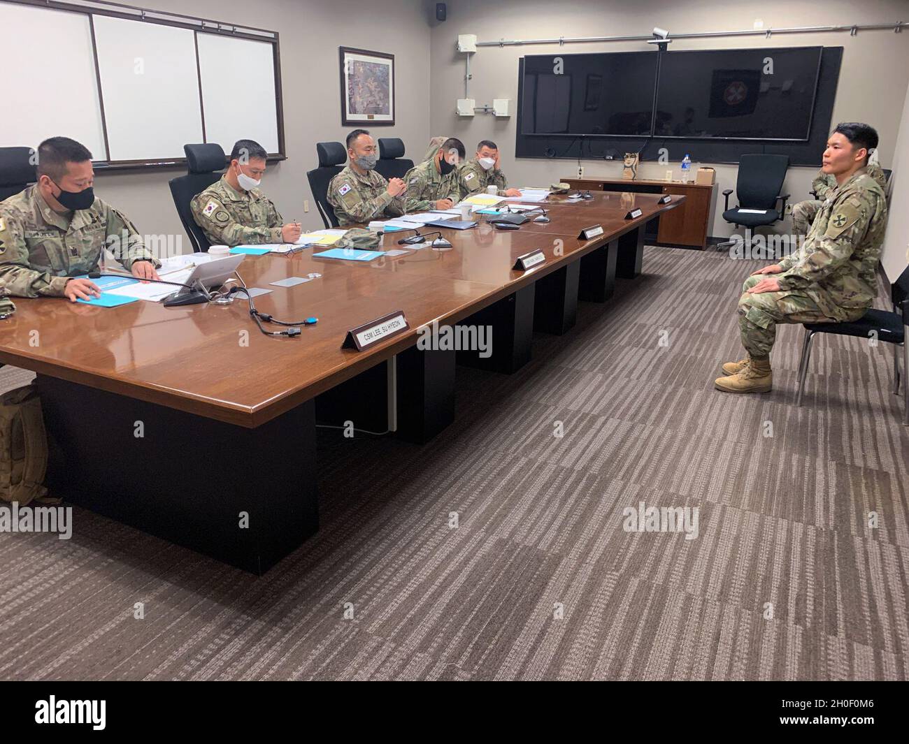 A Korean Augmentation to the U.S. Army Soldier competes in a Gen. Paik ...