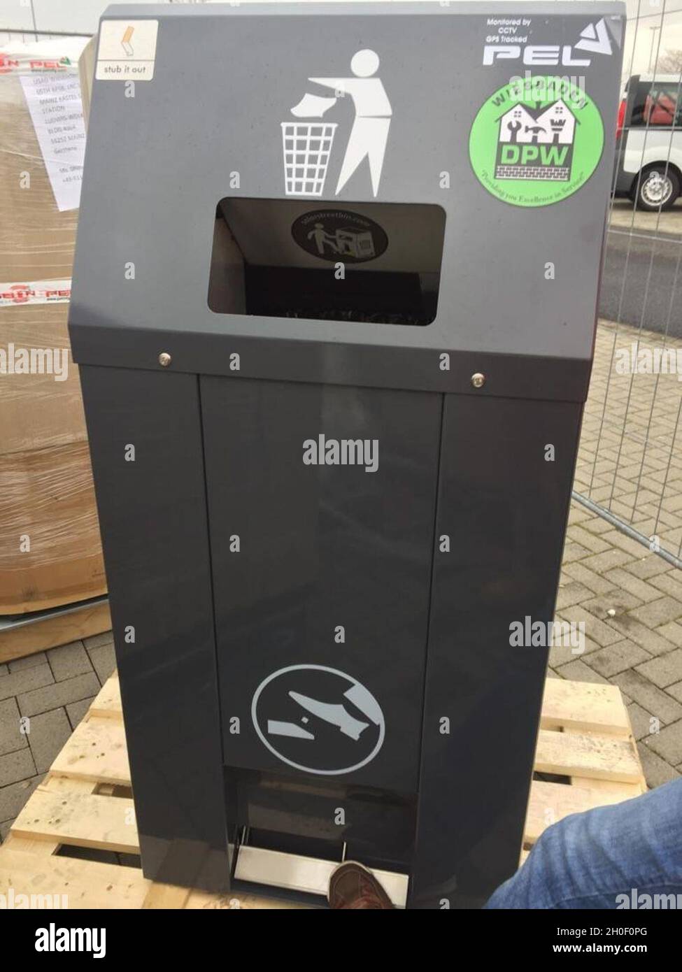 The new waste bins are compact and has a foot pedal so you don’t need ...
