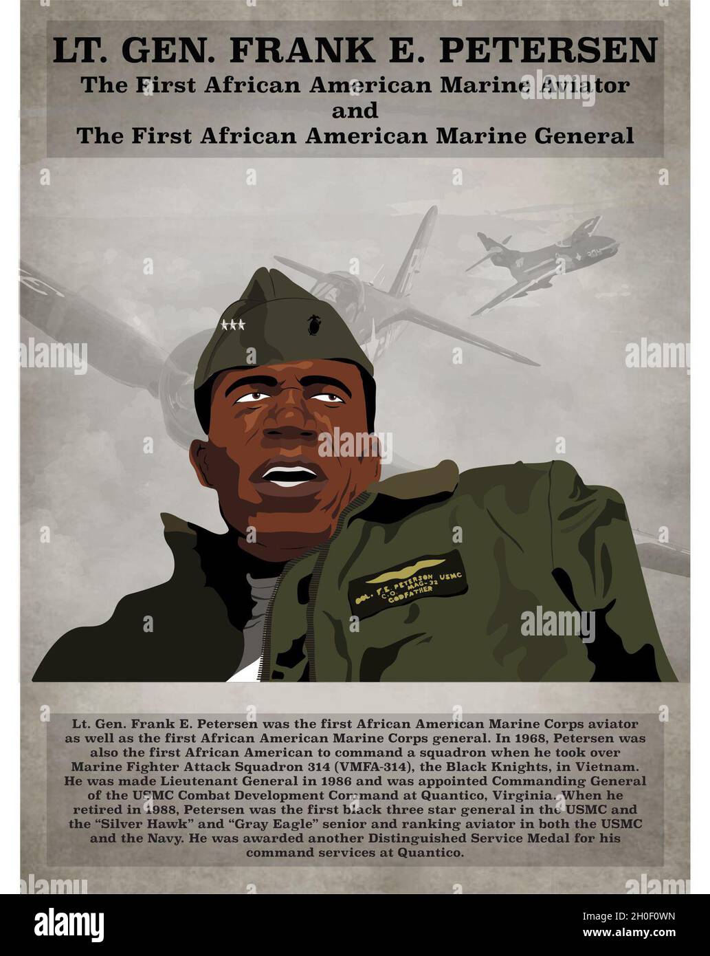 Lt. Gen. Frank E. Petersen was the first African American Marine Corps ...