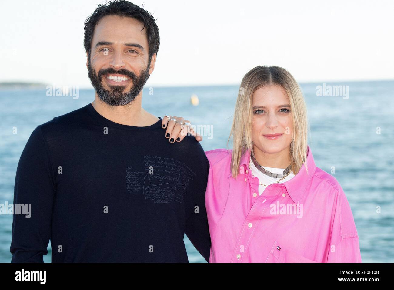Cannes, France, October 12, 2021, Assaad Bouab and Marie Papillon ...