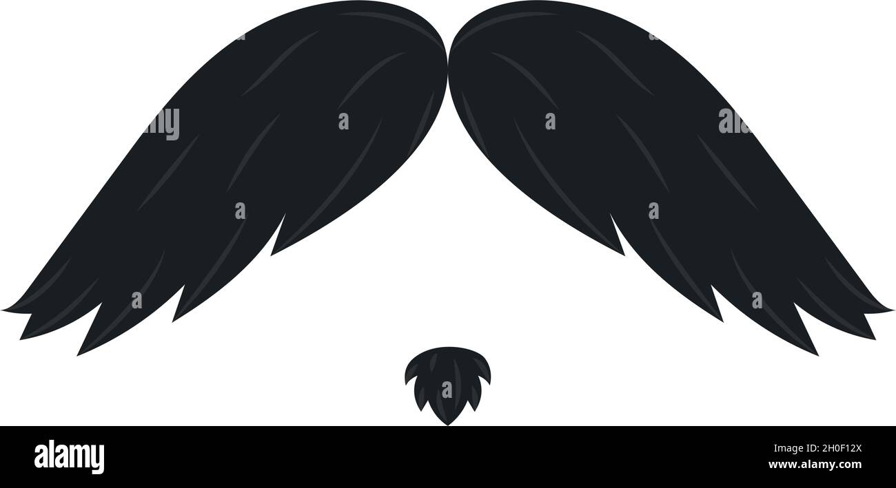 chevron moustache icon on white background Stock Vector Image & Art - Alamy