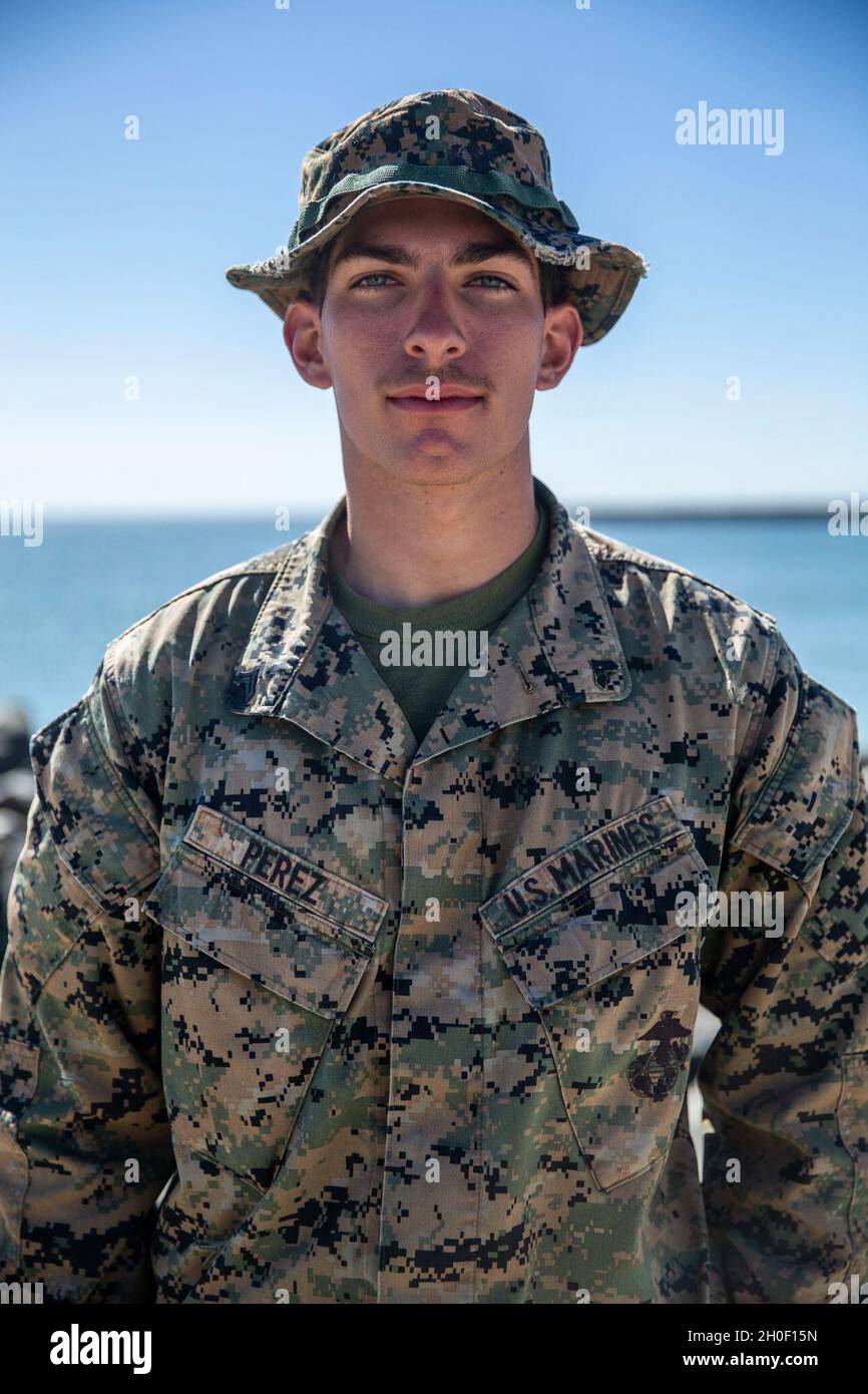 U.S. Marine Cpl. Jordan Perez, a combat engineer with 7th Engineer ...