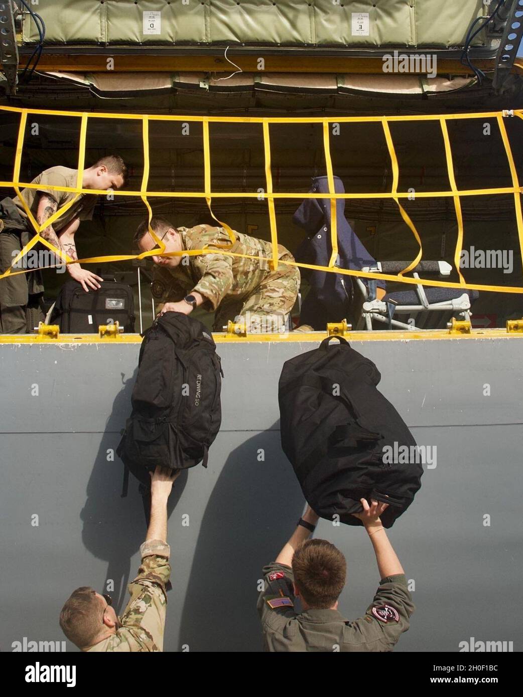 U.S. Air Force Senior Airmen with the 63rd Air Refueling Squadron and ...