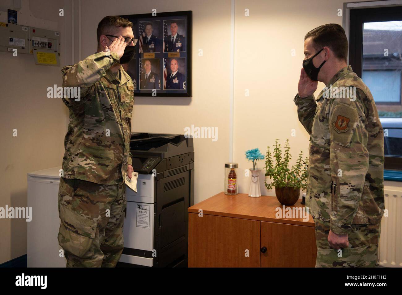 U.S. Air Force Col. Richard Martin, right, 423rd Air Base Group ...