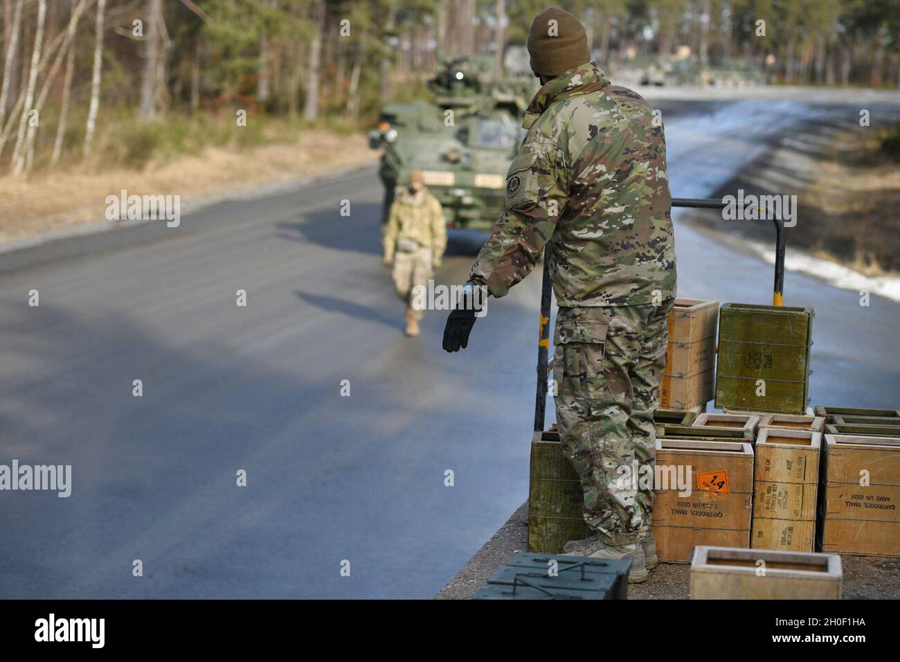 A U.S. Soldier, assigned to the Regimental Engineer Squadron, 2d ...