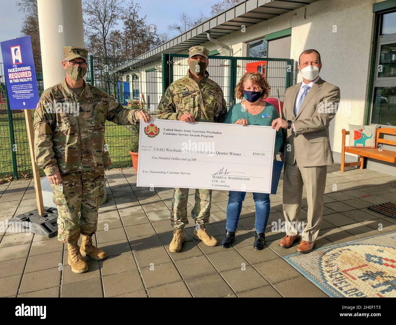 Garrison Commander Col. Mario Washington, accompanied by Command Sgt ...