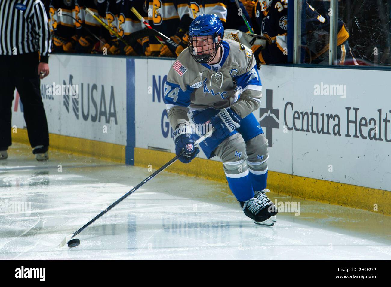 U.S. AIR FORCE ACADEMY, Colo. -- Air Force defencemen Zach Mirageas ...