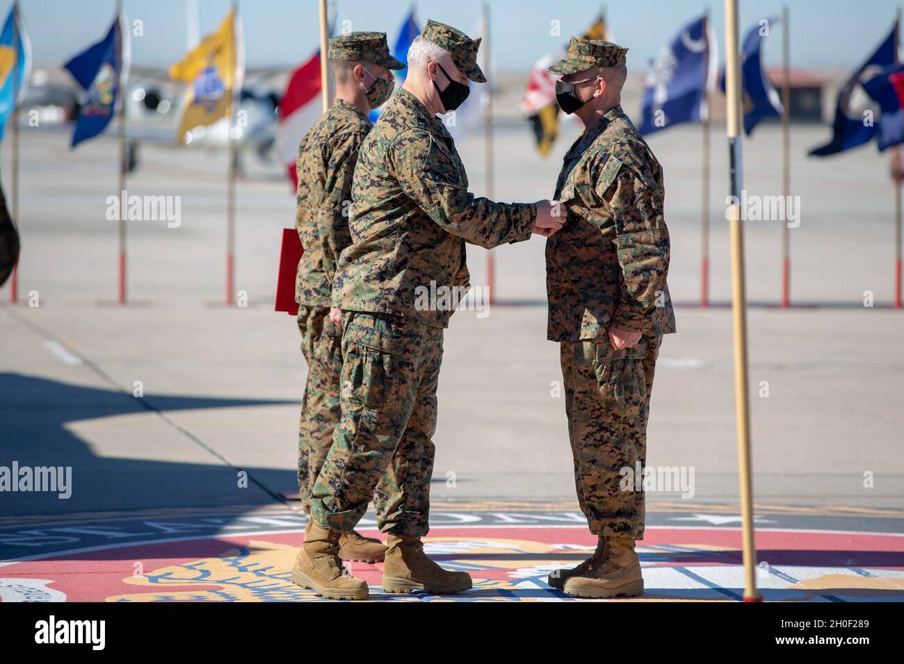 U.S. Marine Corps Col. Benjamin K. Hutchins, commanding officer of ...