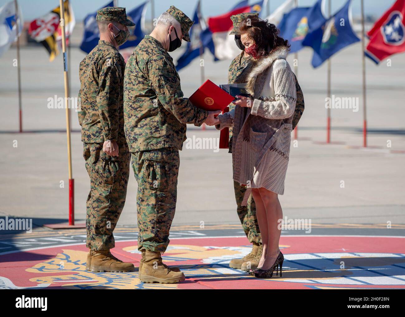 U.S. Marine Corps Col. Benjamin K. Hutchins, commanding officer of ...